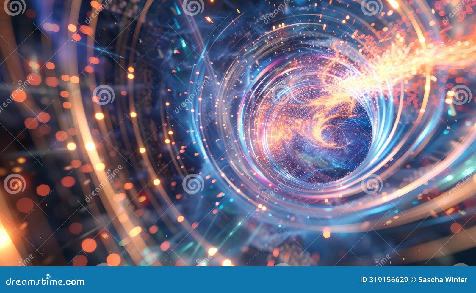 Minimalist Data Visualization with a Futuristic Energy Vortex Stock ...