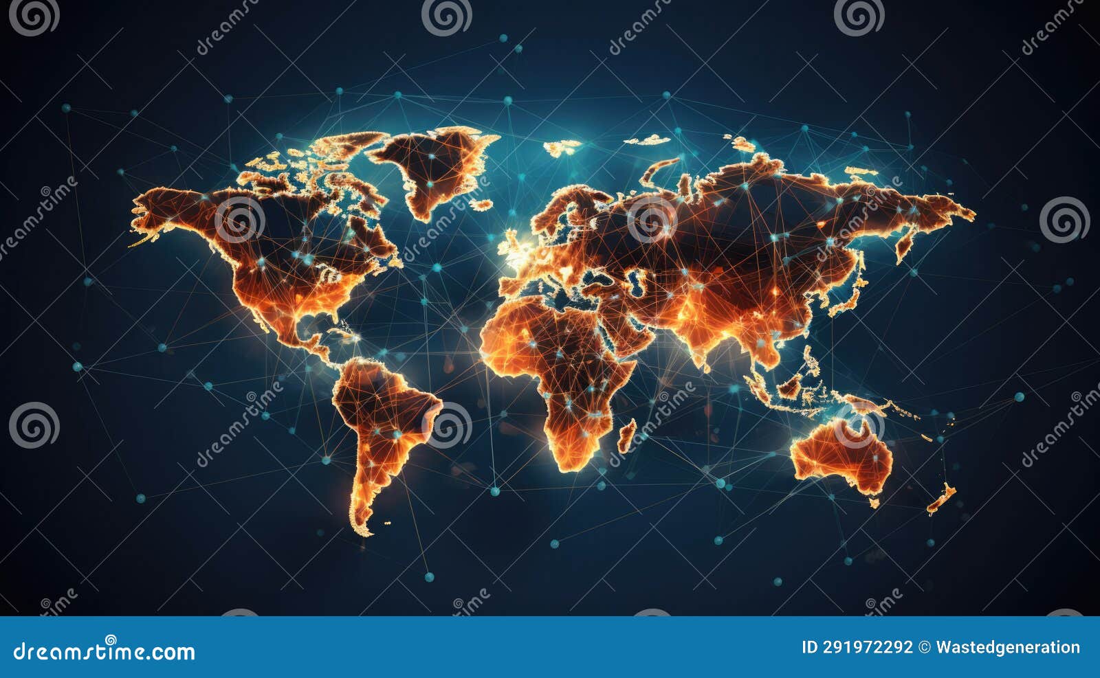 A World Map with Dots Connecting, Illustrating a Global Network Stock ...
