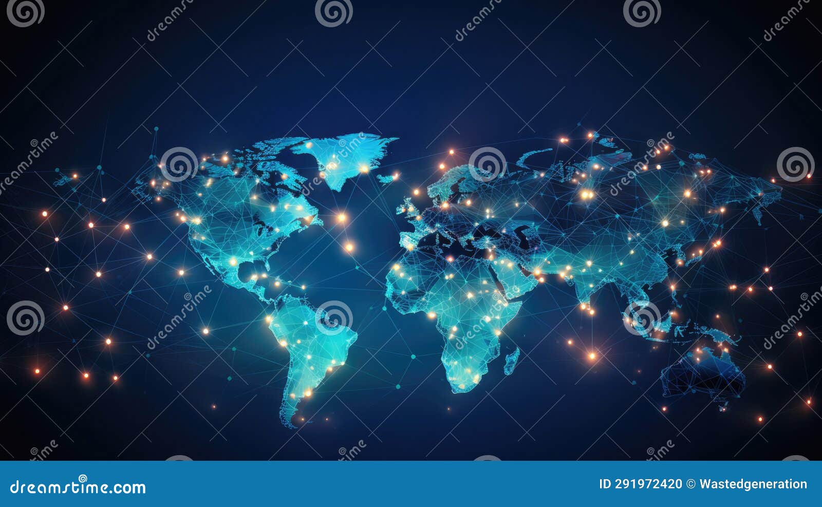 A World Map with Dots Connecting, Illustrating a Global Network Stock ...