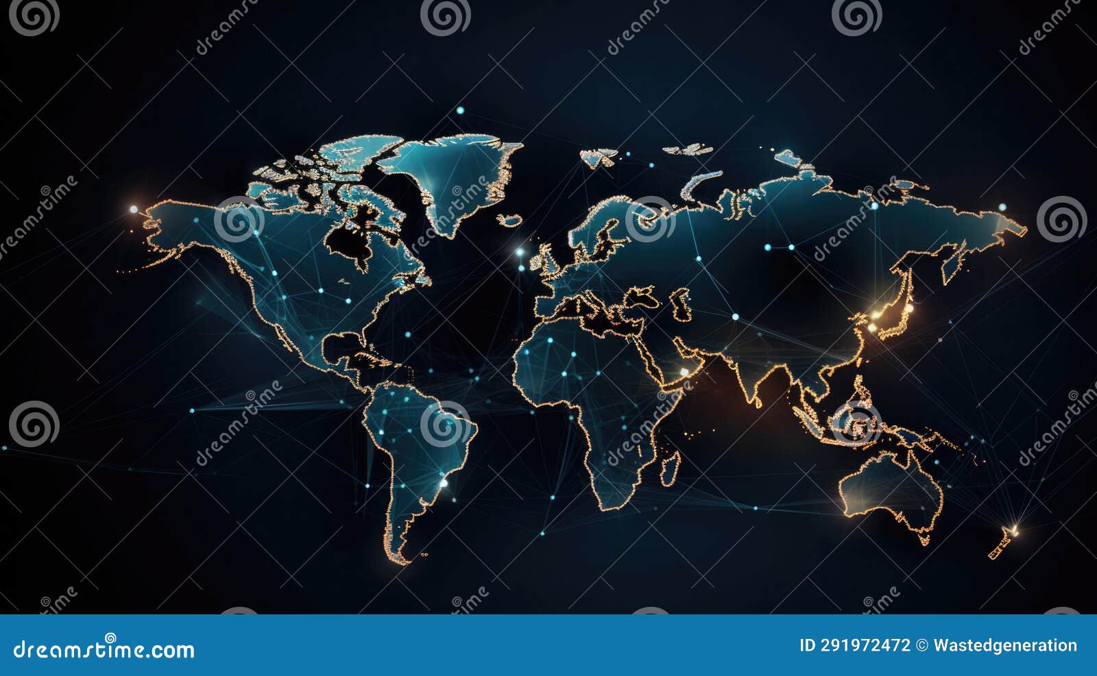 A World Map with Dots Connecting, Illustrating a Global Network Stock ...