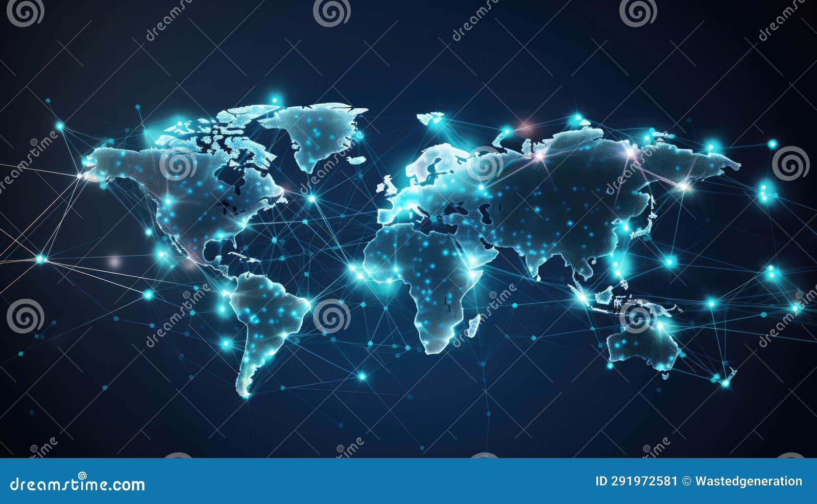 A World Map with Dots Connecting, Illustrating a Global Network Stock ...