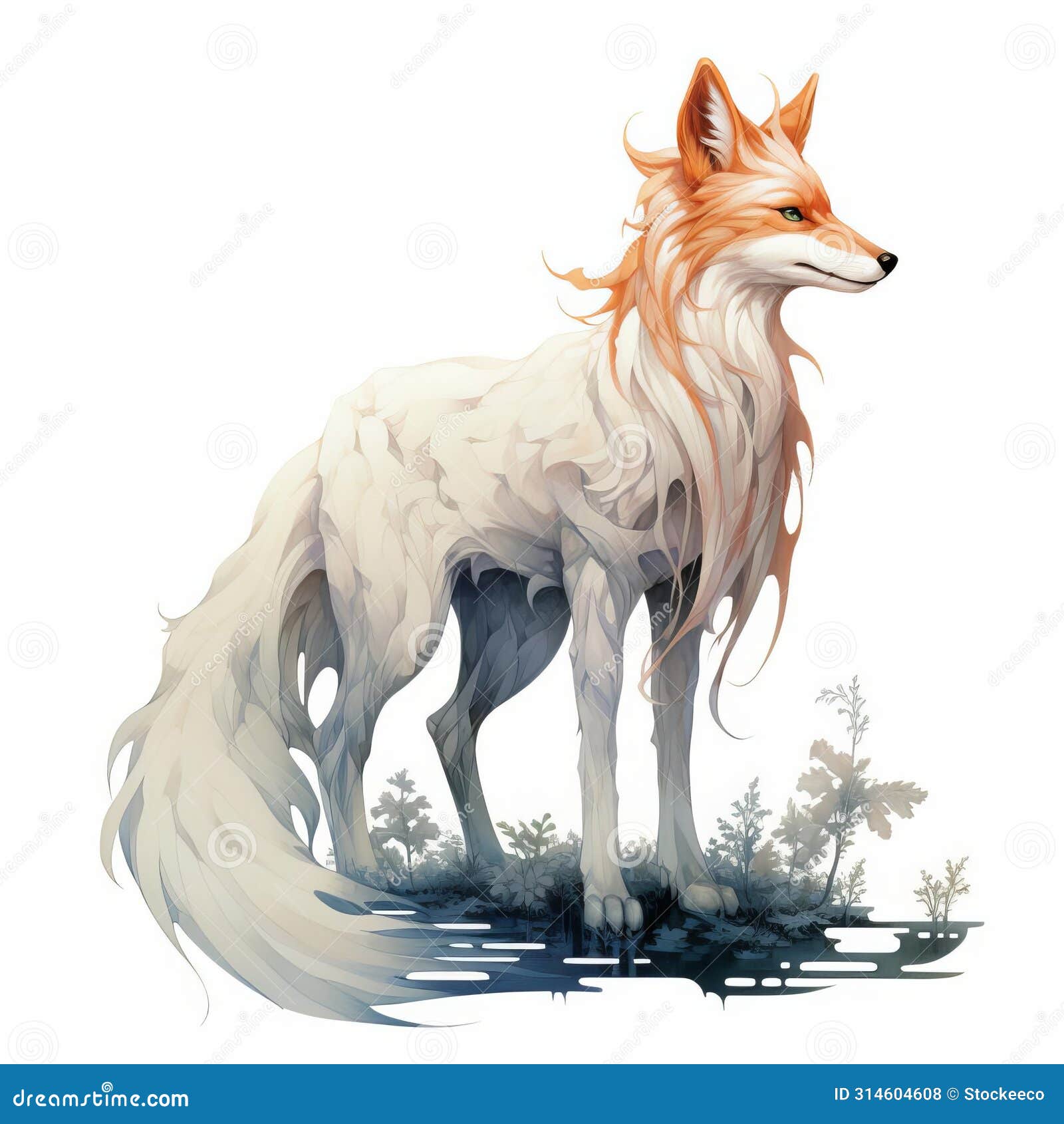 Fox in the Last Unicorn: Full Body Illustration Stock Illustration ...