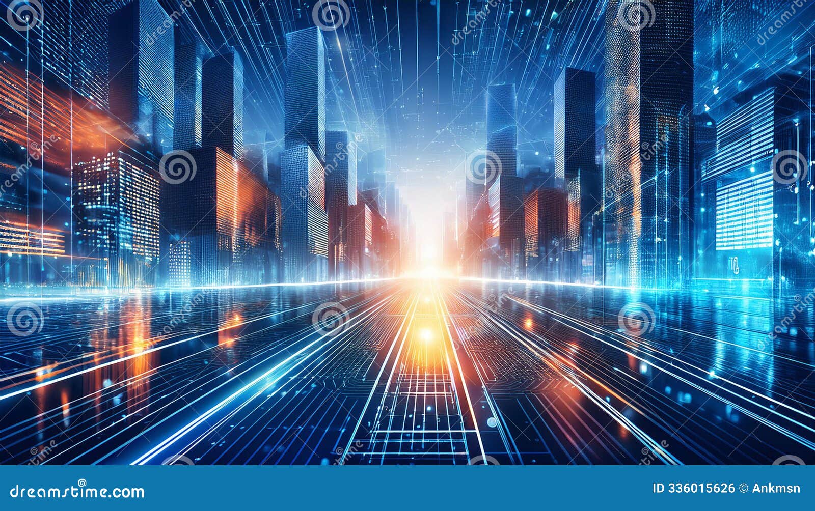 Marketing Networking with Matrix and Optical Perspective Stock ...