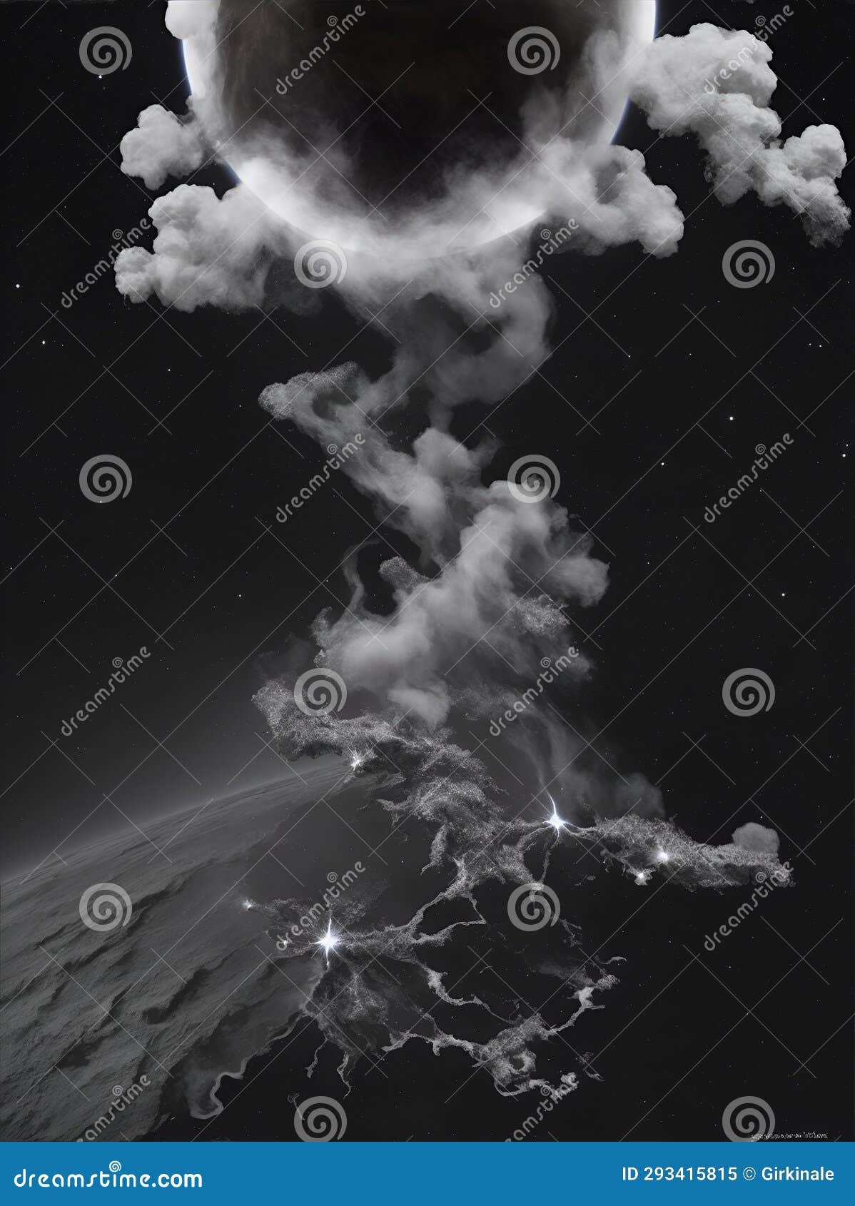 Climate Change and Space Explodes, Smoke Comes Out of it, with Planets ...