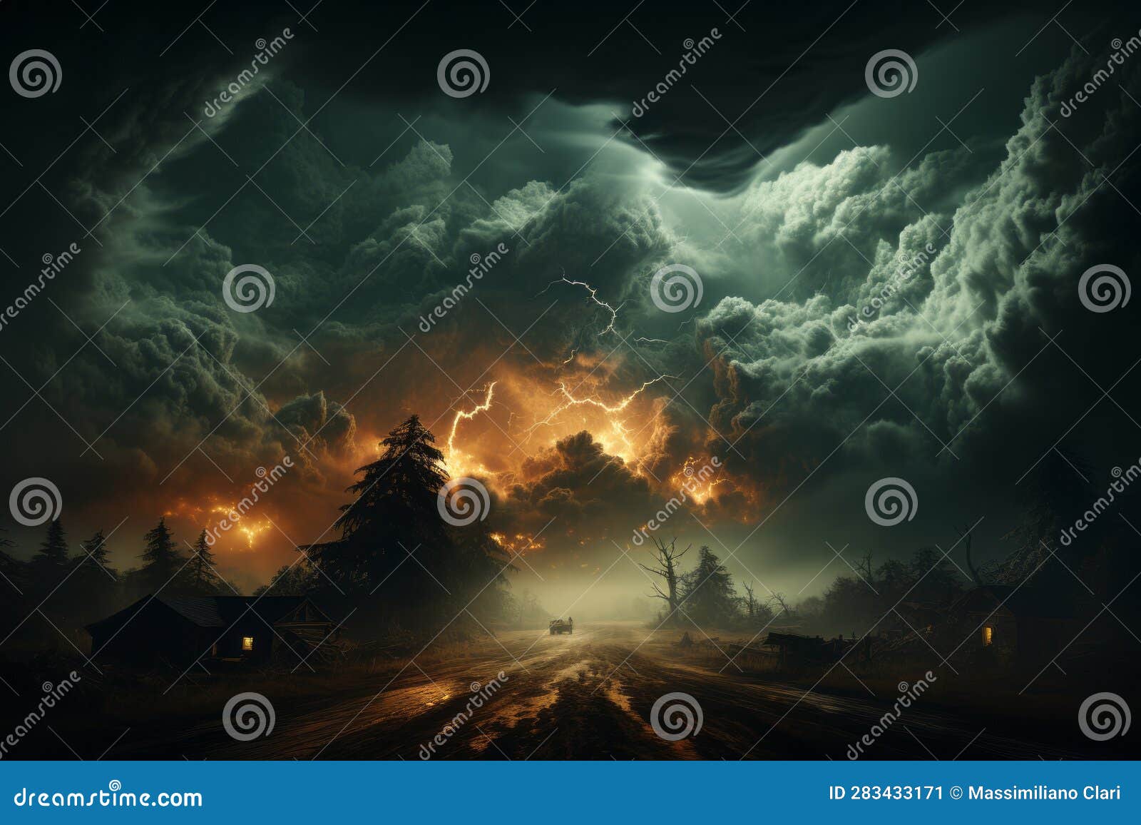 A Captivating Image of a Menacing Tornado in the Distance, Evoking a ...