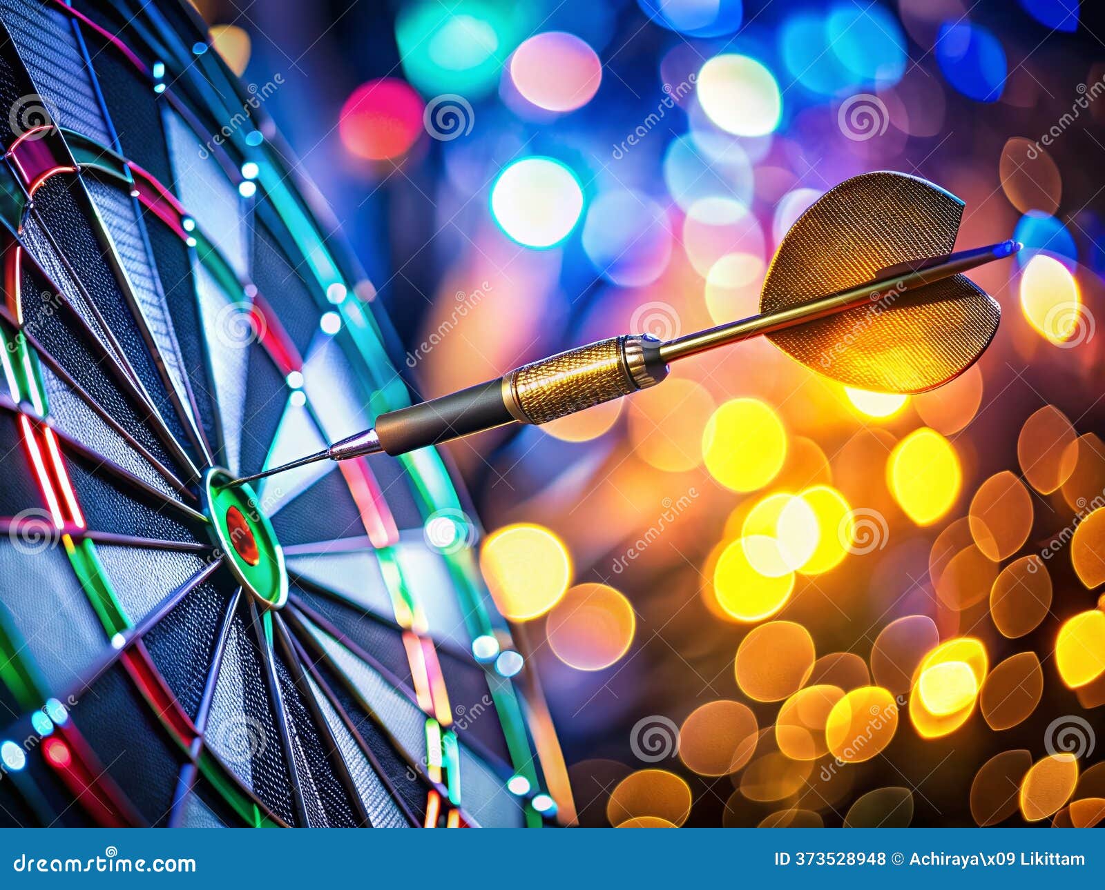 Goals On Dartboard Shows Aspired Objectives Stock Photography ...