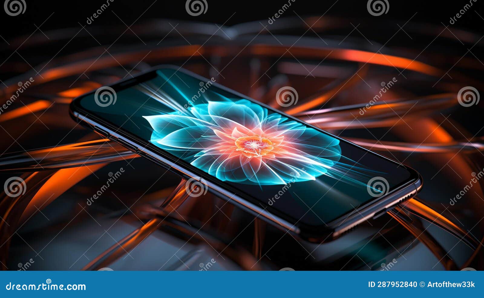 Abstract Mobile Touch Screen: Vibrant and Minimalistic Display Stock ...