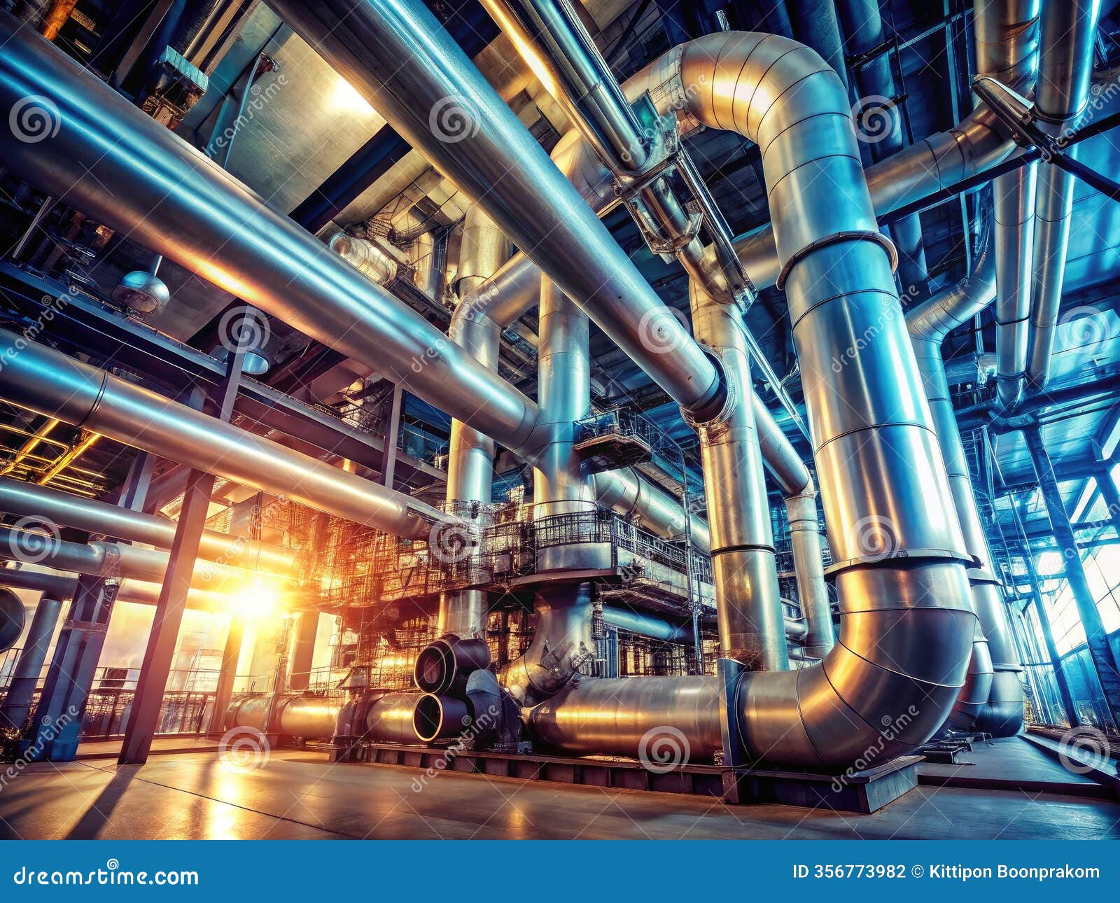 Modern Power Plant Piping System a Detailed View of Industrial ...