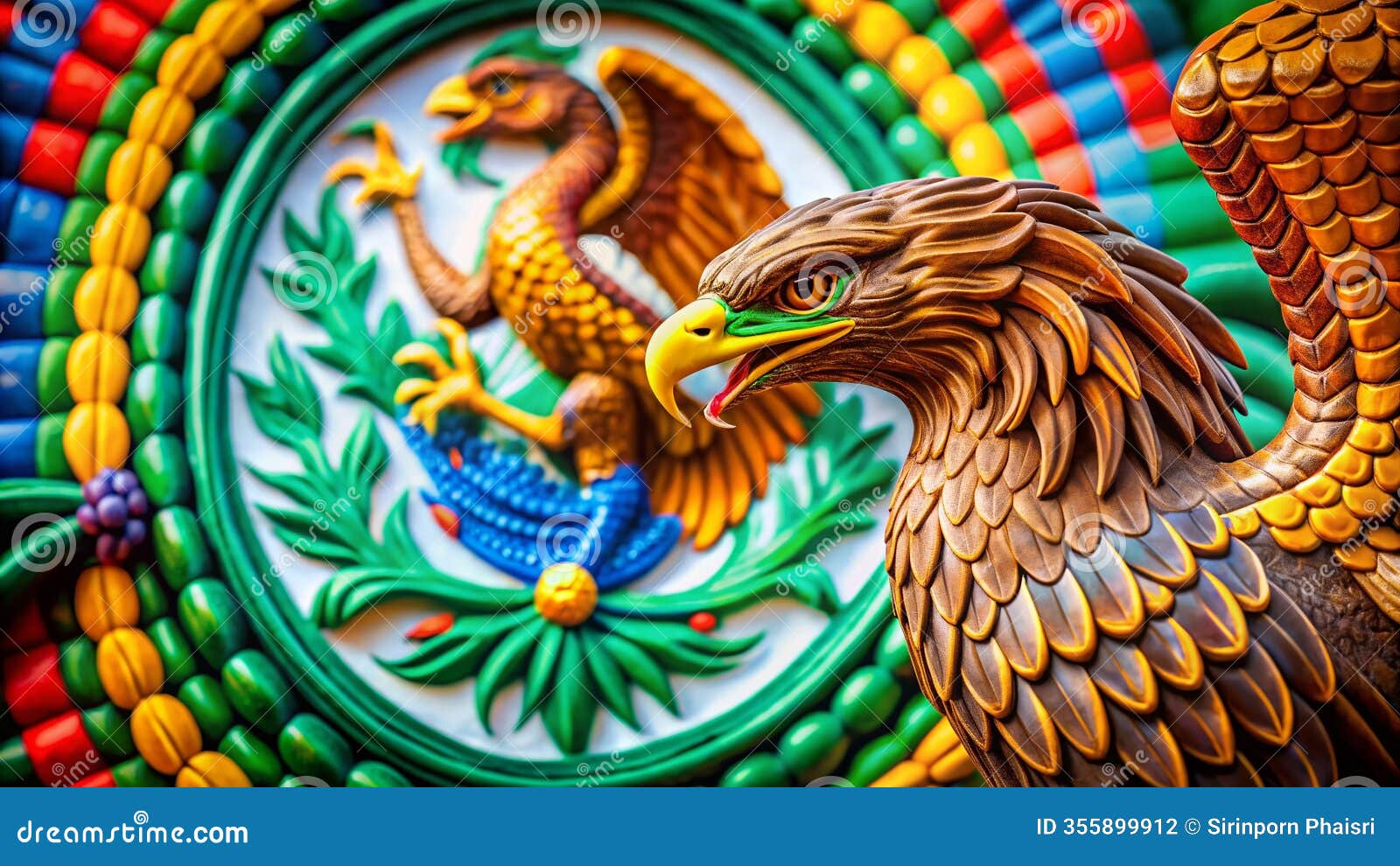 Aztec Eagle And Serpent Symbol Minimalist Design Captures Powerful ...