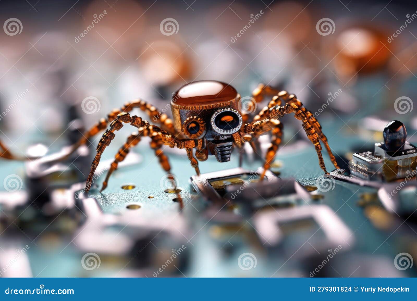 Microscopic Spy Robot in the Shape of an Insect. Generative AI Stock ...