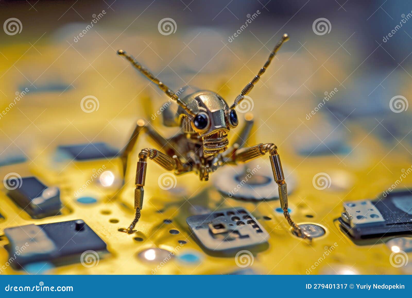 Microscopic Spy Robot in the Shape of an Insect. Generative AI Stock ...