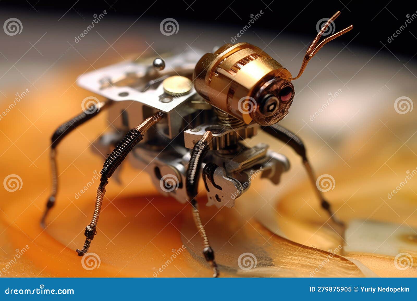 Microscopic Spy Robot in the Shape of an Insect. Generative AI Stock ...