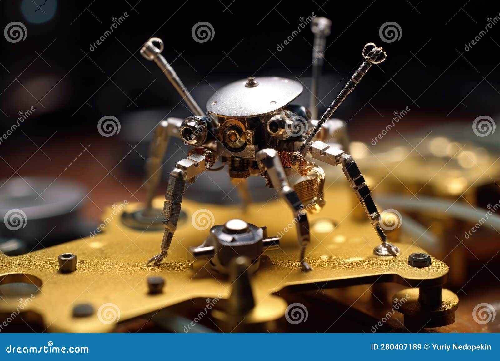 Microscopic Spy Robot in the Shape of an Insect. Generative AI Stock ...