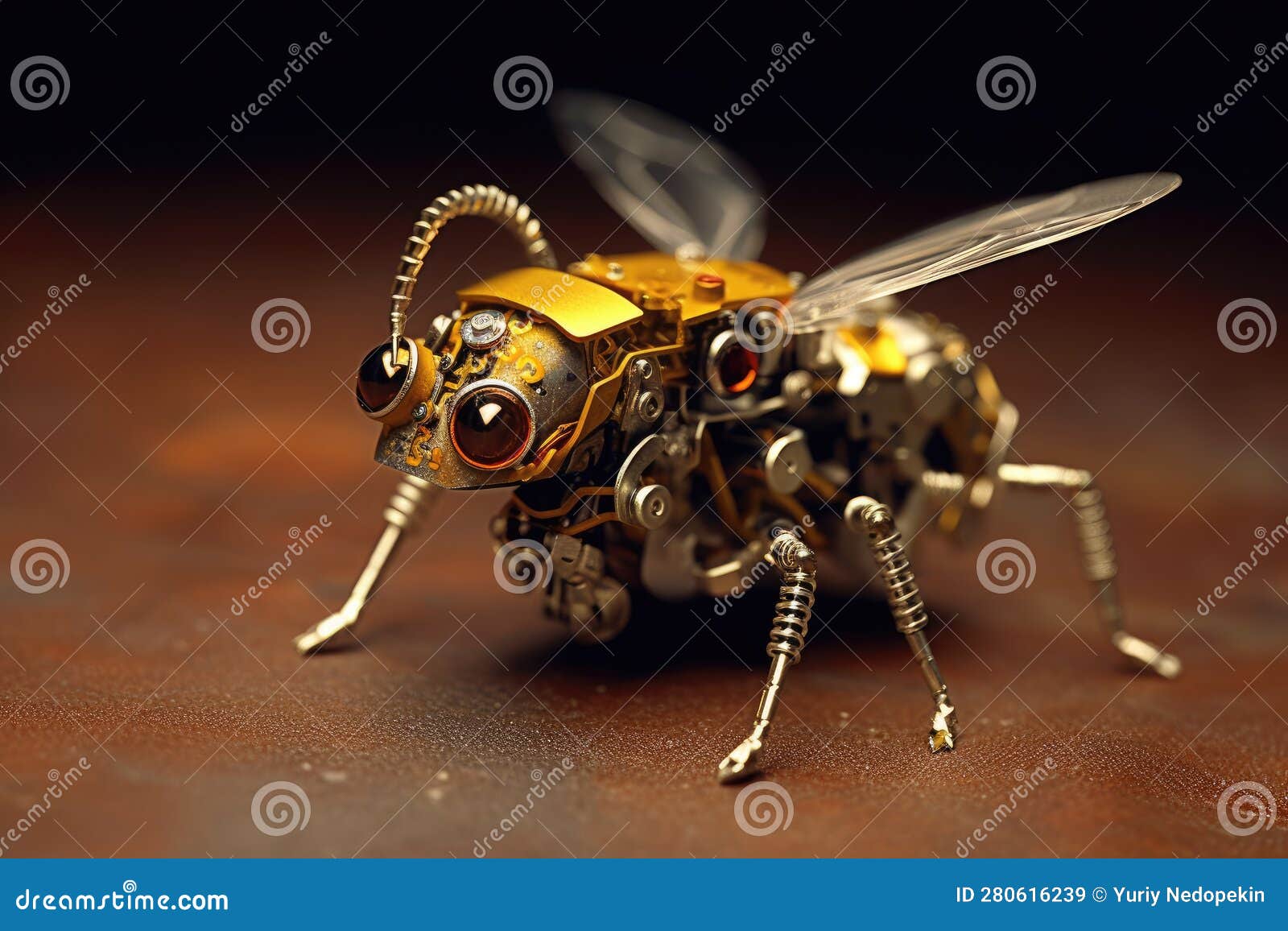 Microscopic Spy Robot in the Shape of an Insect. Generative AI Stock ...