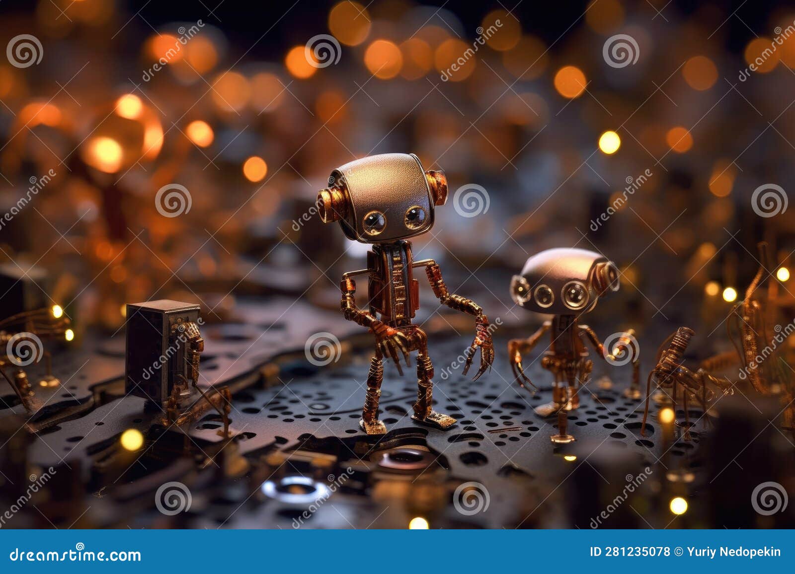 A Microscopic Robot Repairs the Insides of a Computer. Generative AI ...