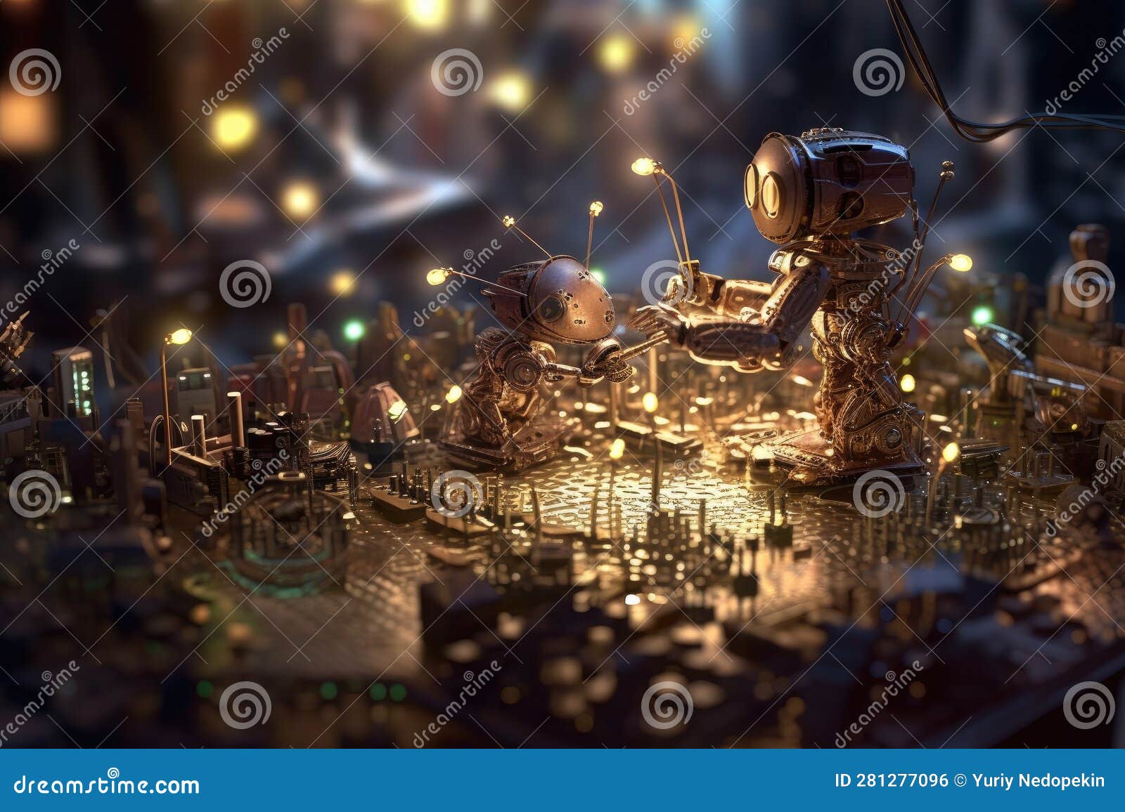 A Microscopic Robot Repairs the Insides of a Computer. Generative AI ...