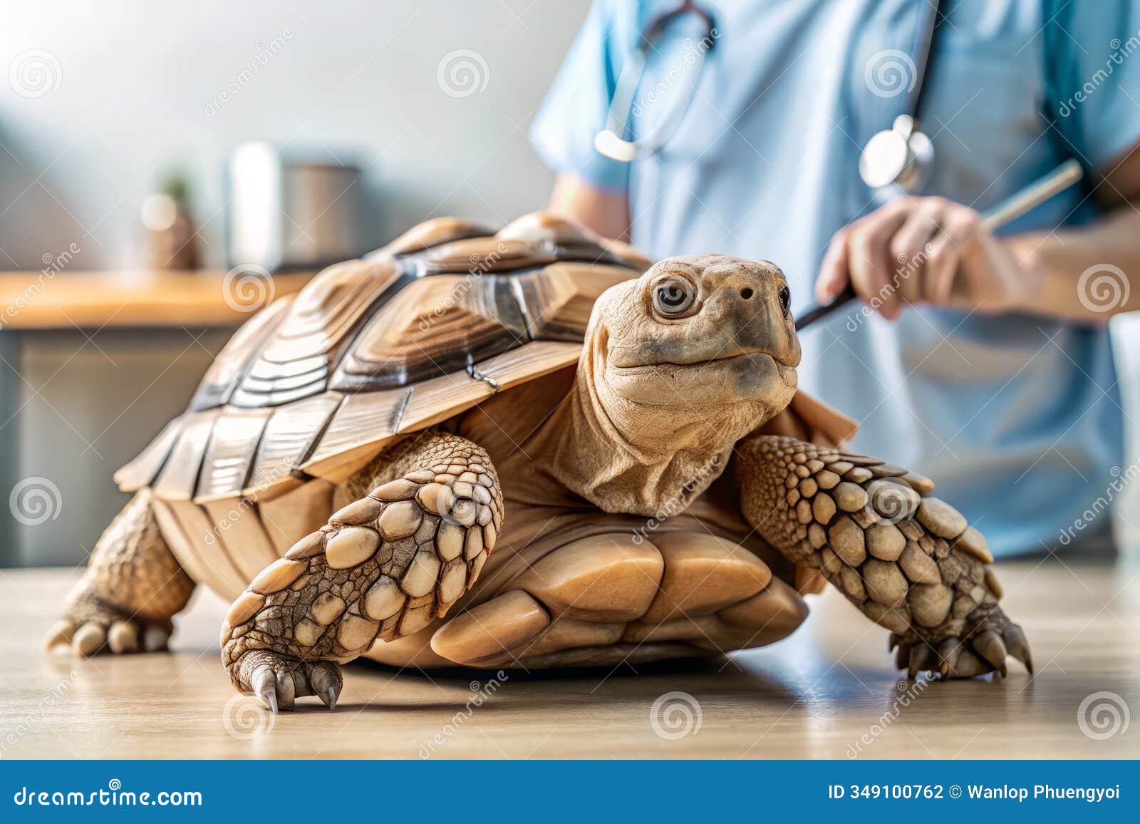 African Spurred Tortoise (Geochelone Sulcata) Stock Illustration ...