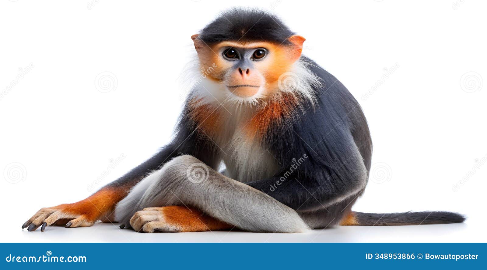 A Rare Tonkin SnubNosed Monkey a Portrait of Endangered Wildlife in ...