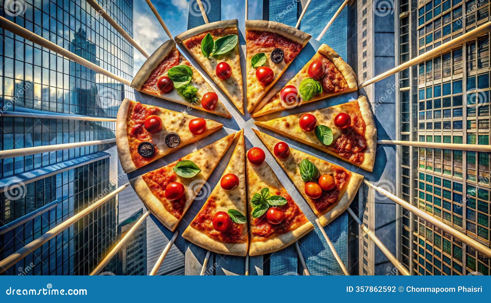 Geometric Pizza Slice an Abstract Architectural Food Photography ...