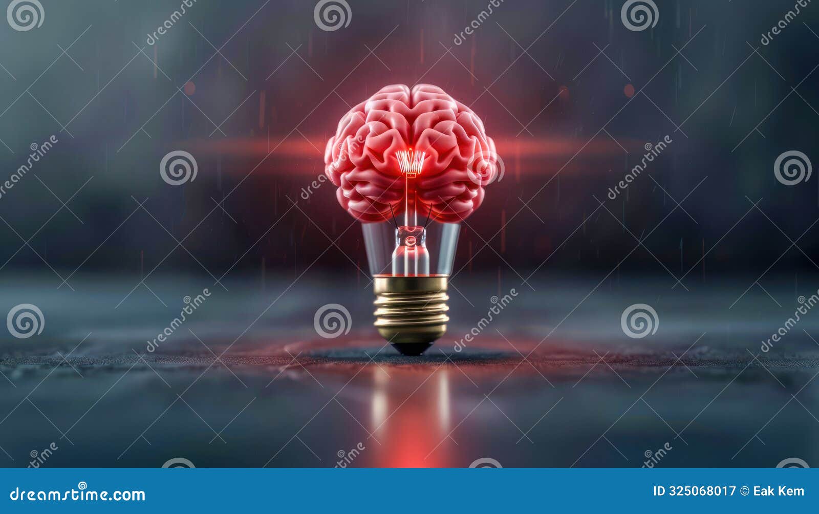 The Fusion of Mind and Innovation a Human Brain Merging with a Light ...