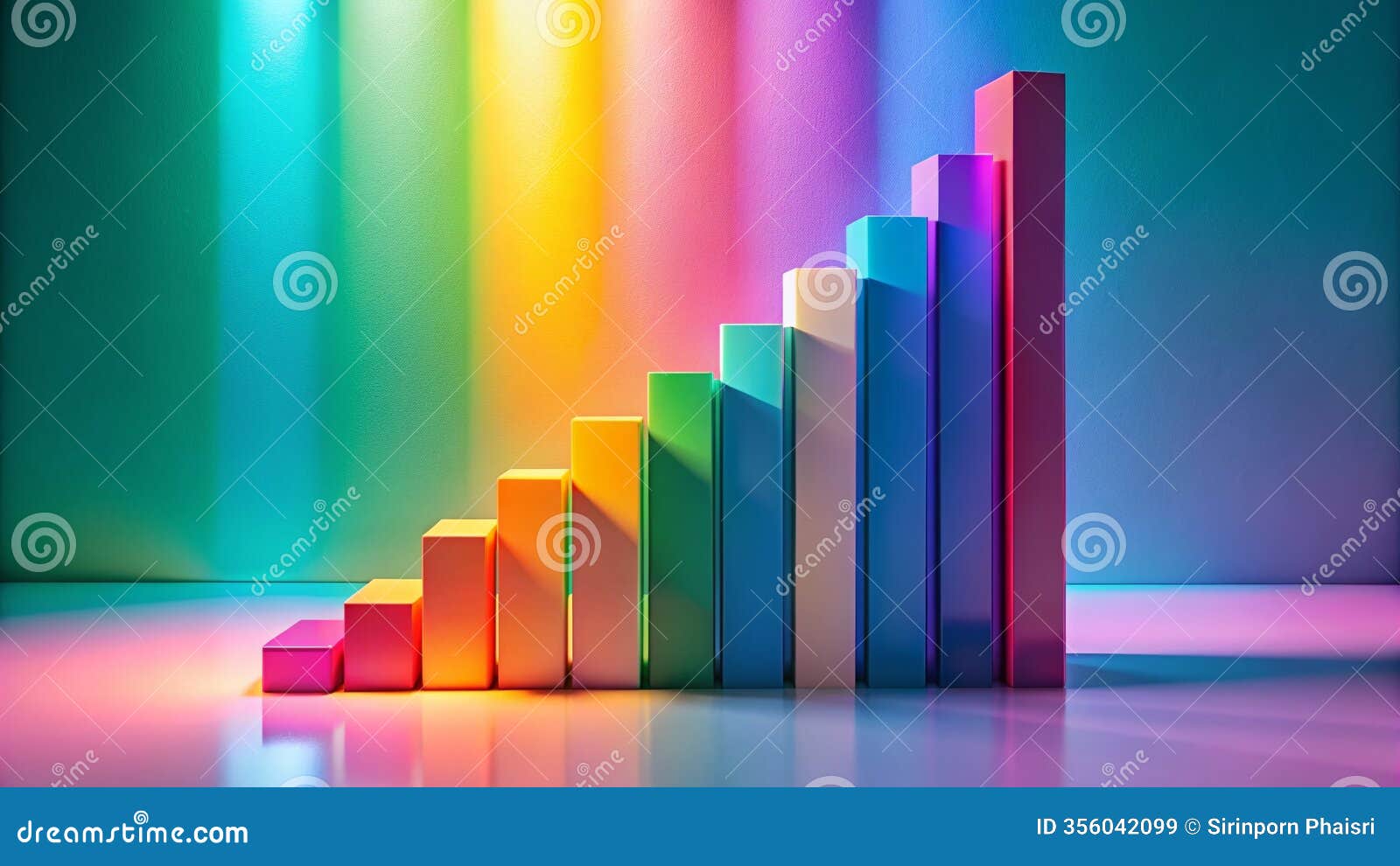 Unveiling Growth Trends a Surreal Minimalist Bar Graph Infographic for ...