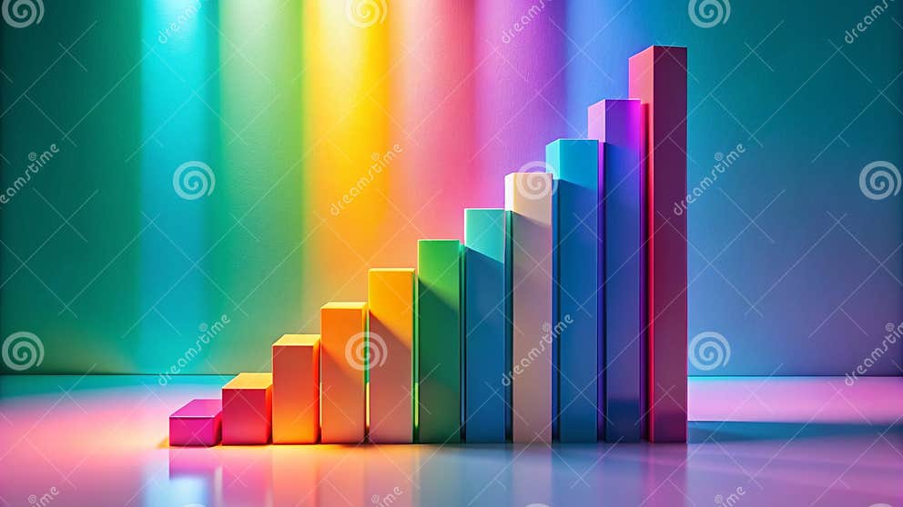 Unveiling Growth Trends a Surreal Minimalist Bar Graph Infographic for ...