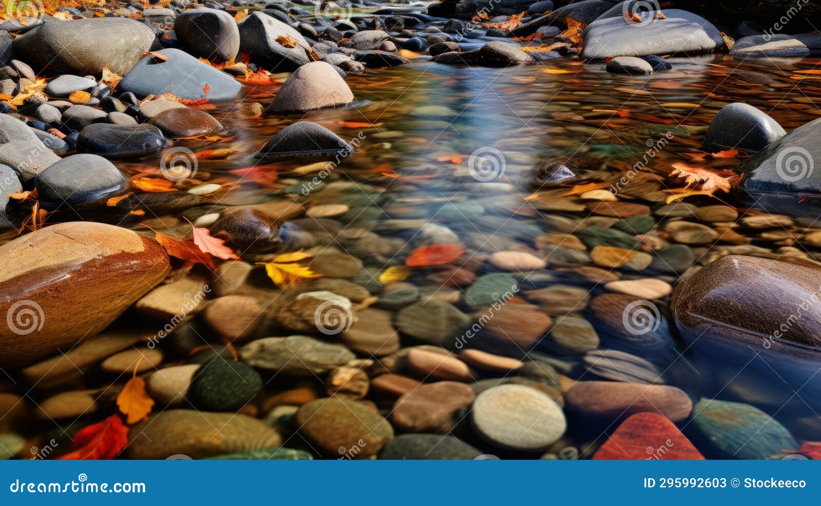 Captivating Island Stream: a Stunning Fall Time Photography Stock ...