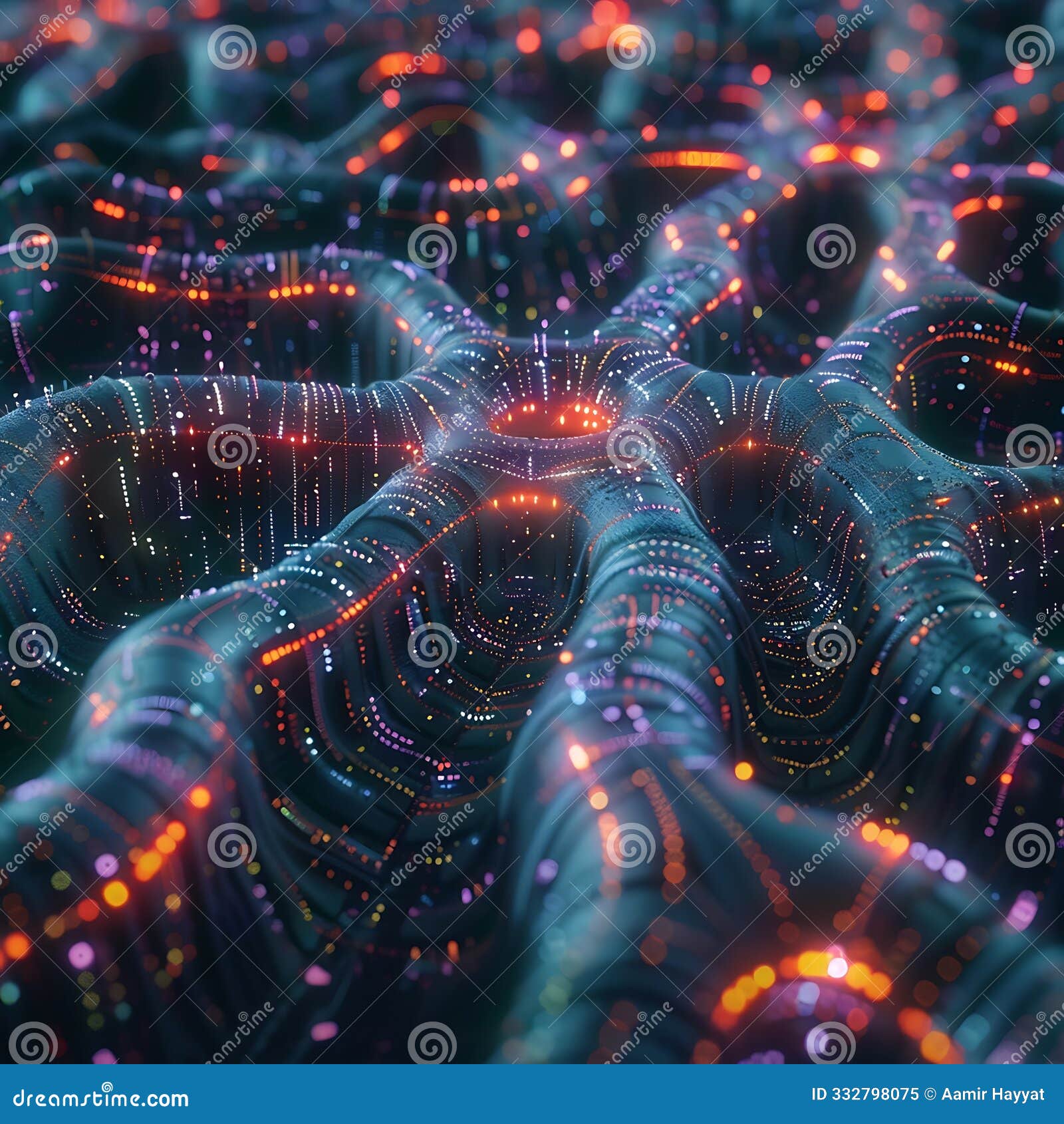 Large-Scale Art Painting Connecting Design with Light Shapes Stock ...