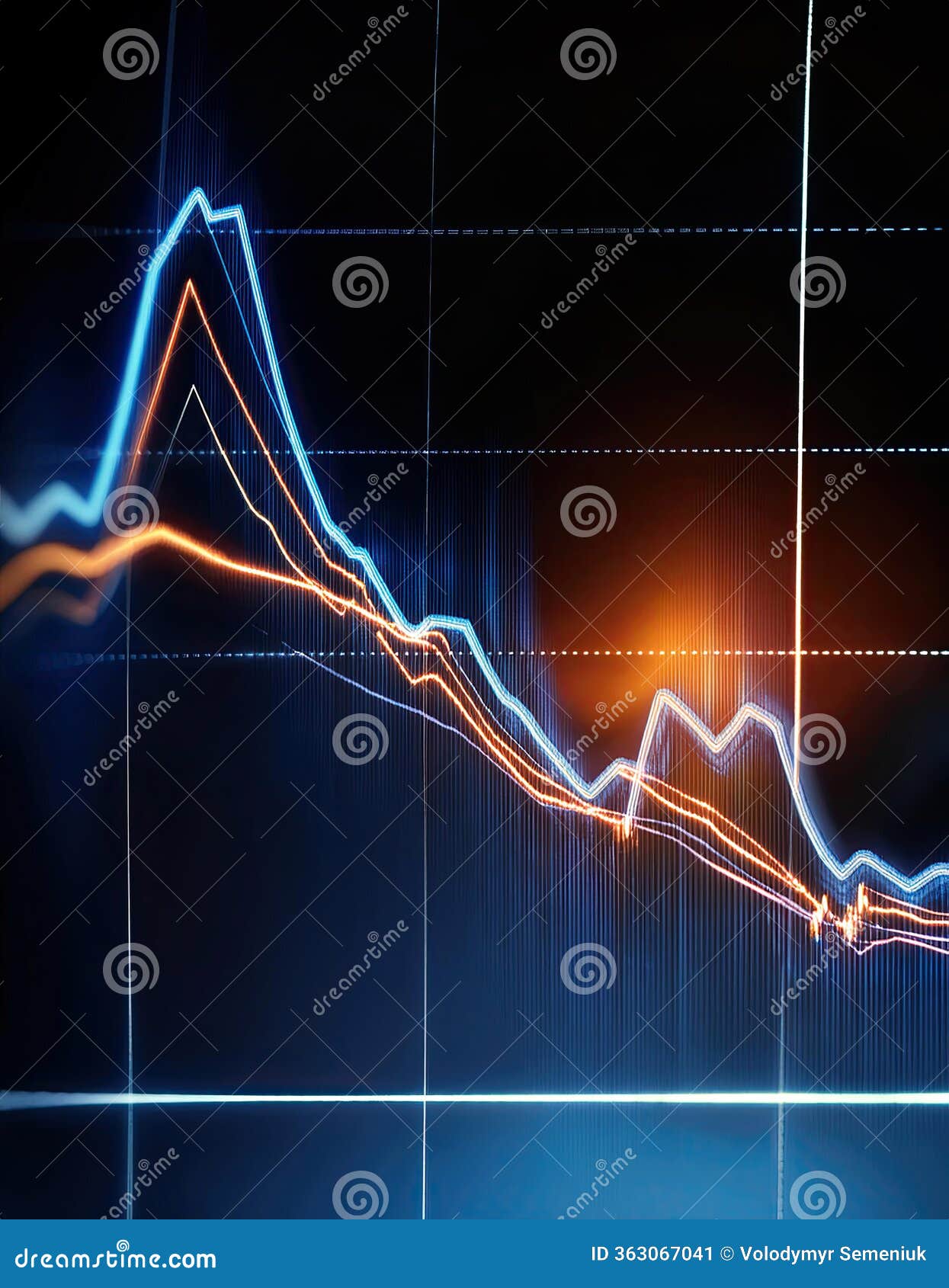 Abstract Design of a Line Graph Showcasing a Significant Uptrend with ...