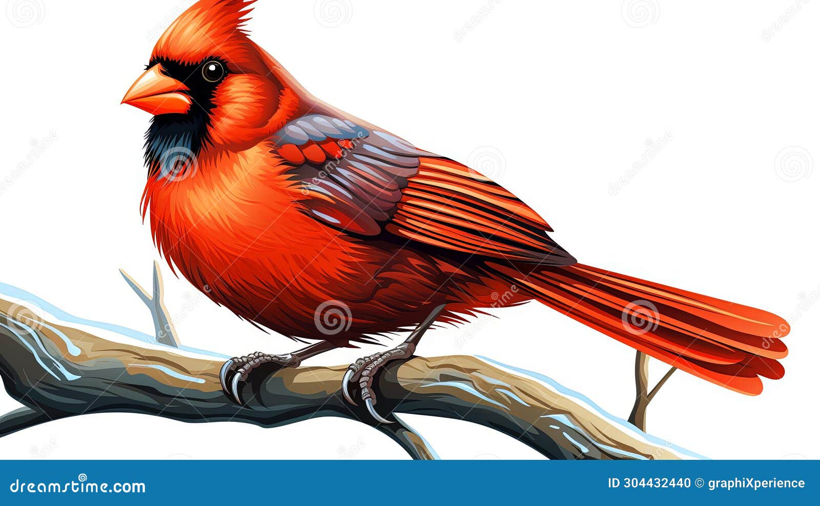 Captivating Majestic Northern Cardinal Vector Art Stock Illustration ...