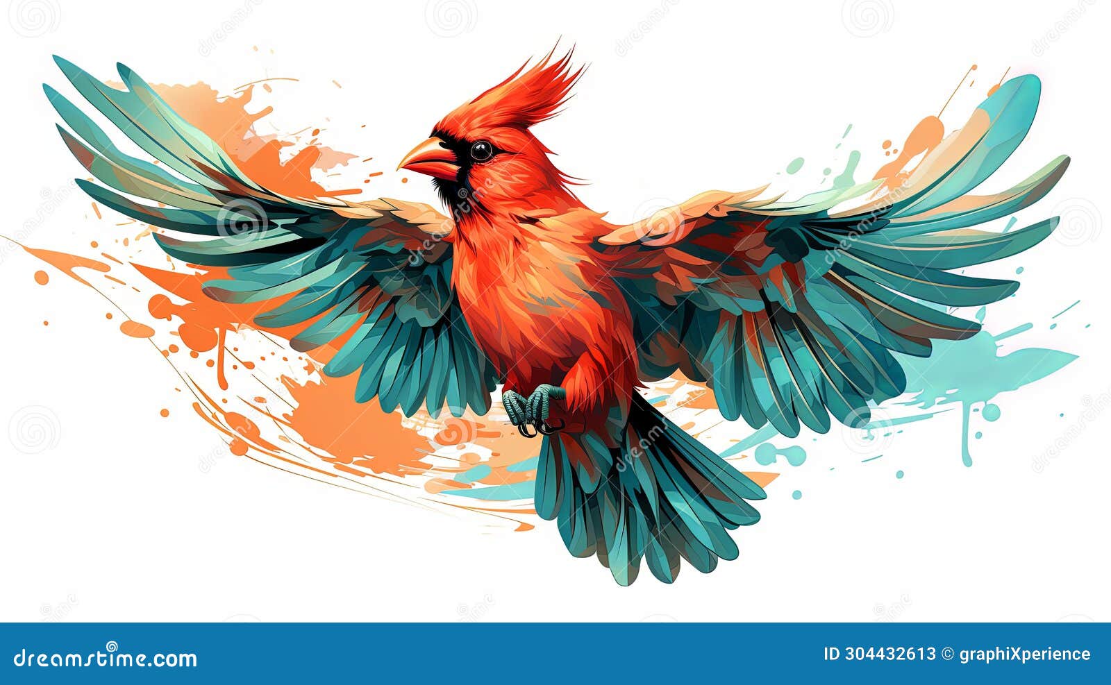 Captivating Majestic Northern Cardinal Vector Art Stock Illustration ...