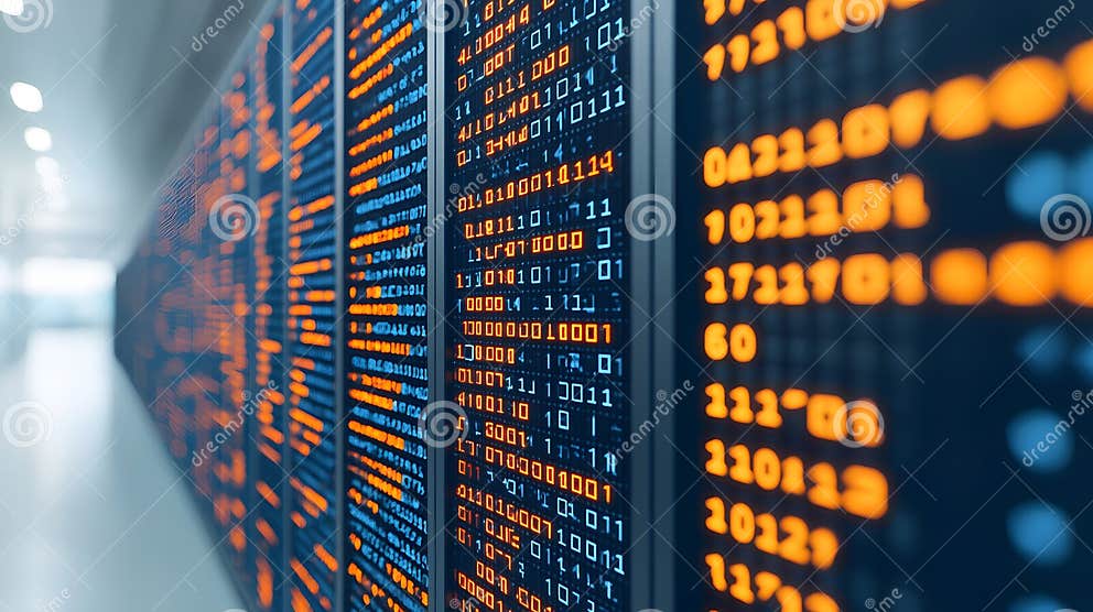 Captivating Matrix of Data Codes Symbolizing the Future of Technology and Information Processing ...