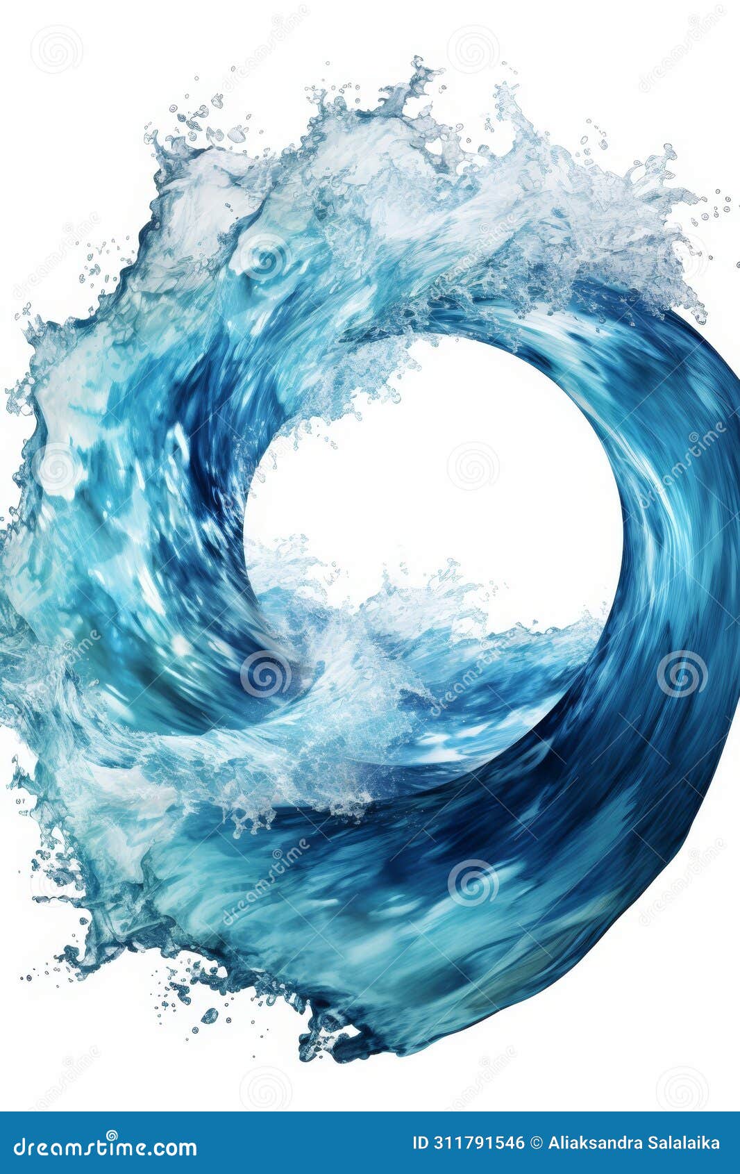 Captivating and Mesmerizing Isolated Water Splash Vortex on a Pristine ...