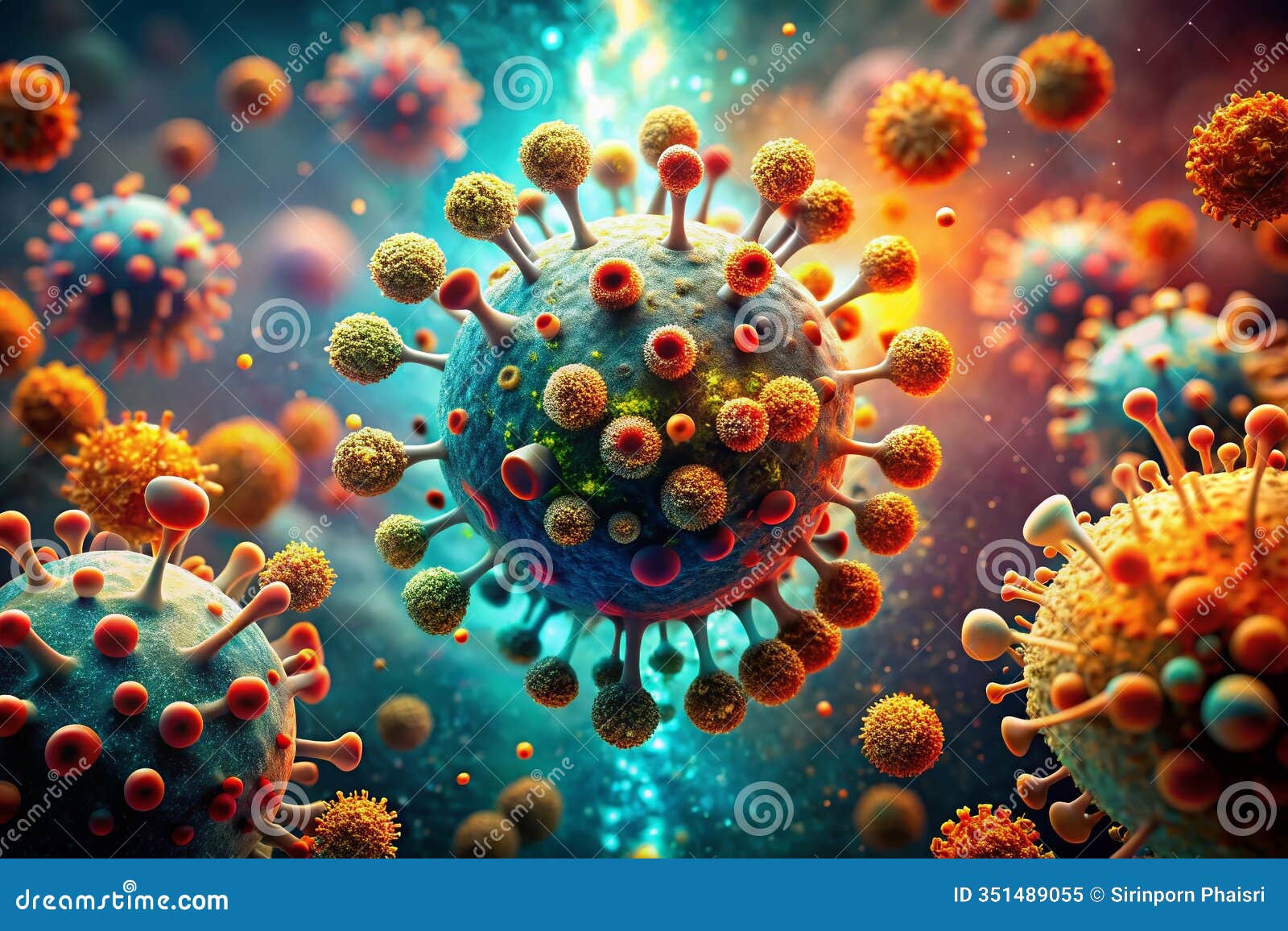 A Detailed Visualization of Viral Cellular Infection a Striking ...