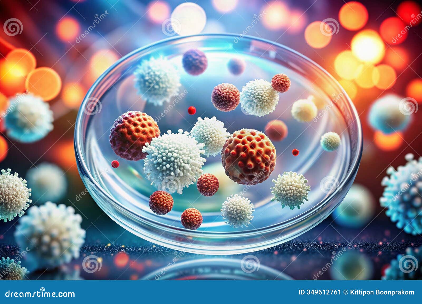 Microscopic View of Immune System Action: White Blood Cells Battling ...