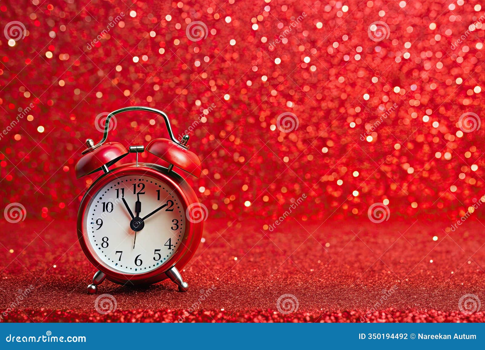 Captivating Midnight Clock Image Red Glitter Backdrop with Profound ...