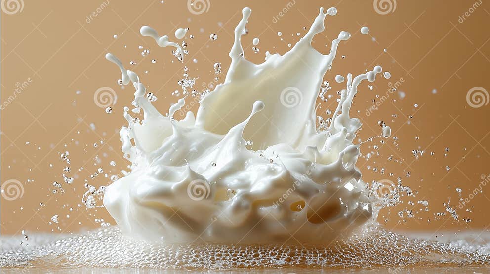 Captivating Milk Splash Highlighting Freshness and Fluidity Stock Image ...