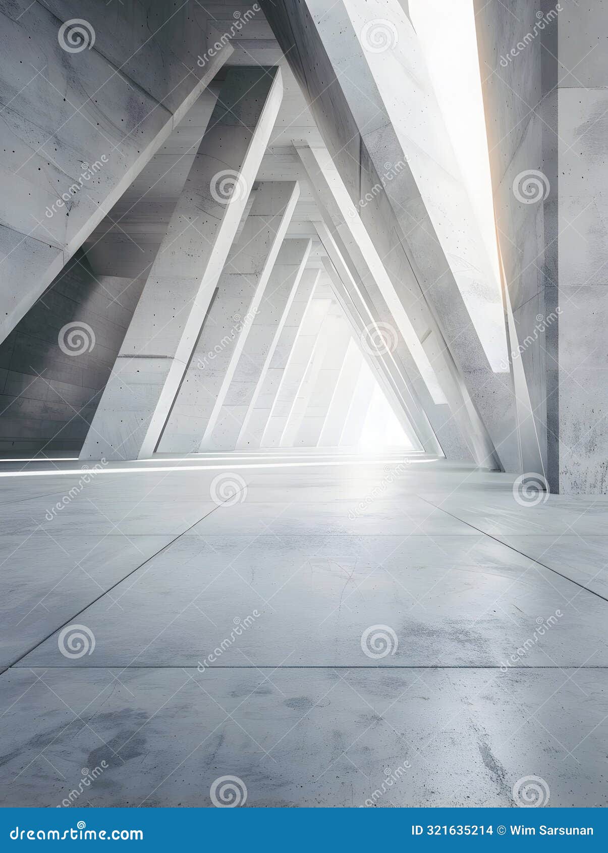 Minimalist Architectural Corridor with Geometric Patterns and Dramatic ...