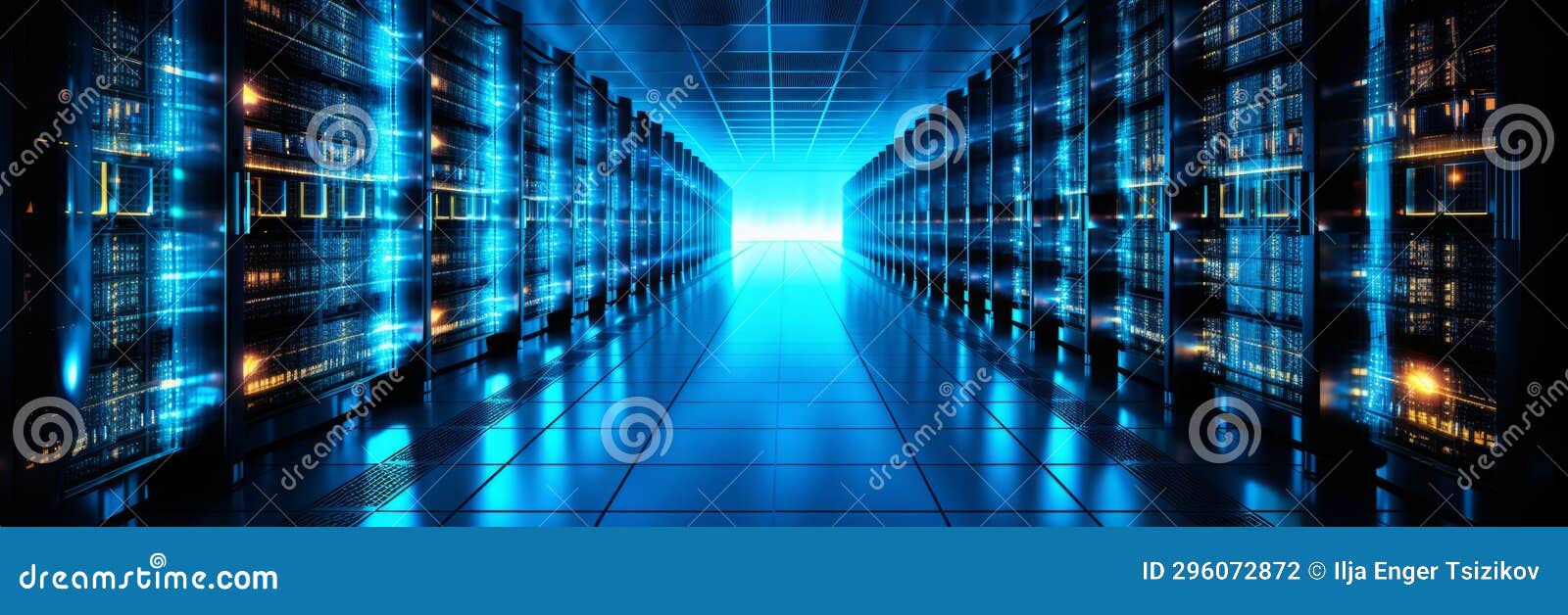 Captivating Modern Data Center with State of the Art Server Racks ...