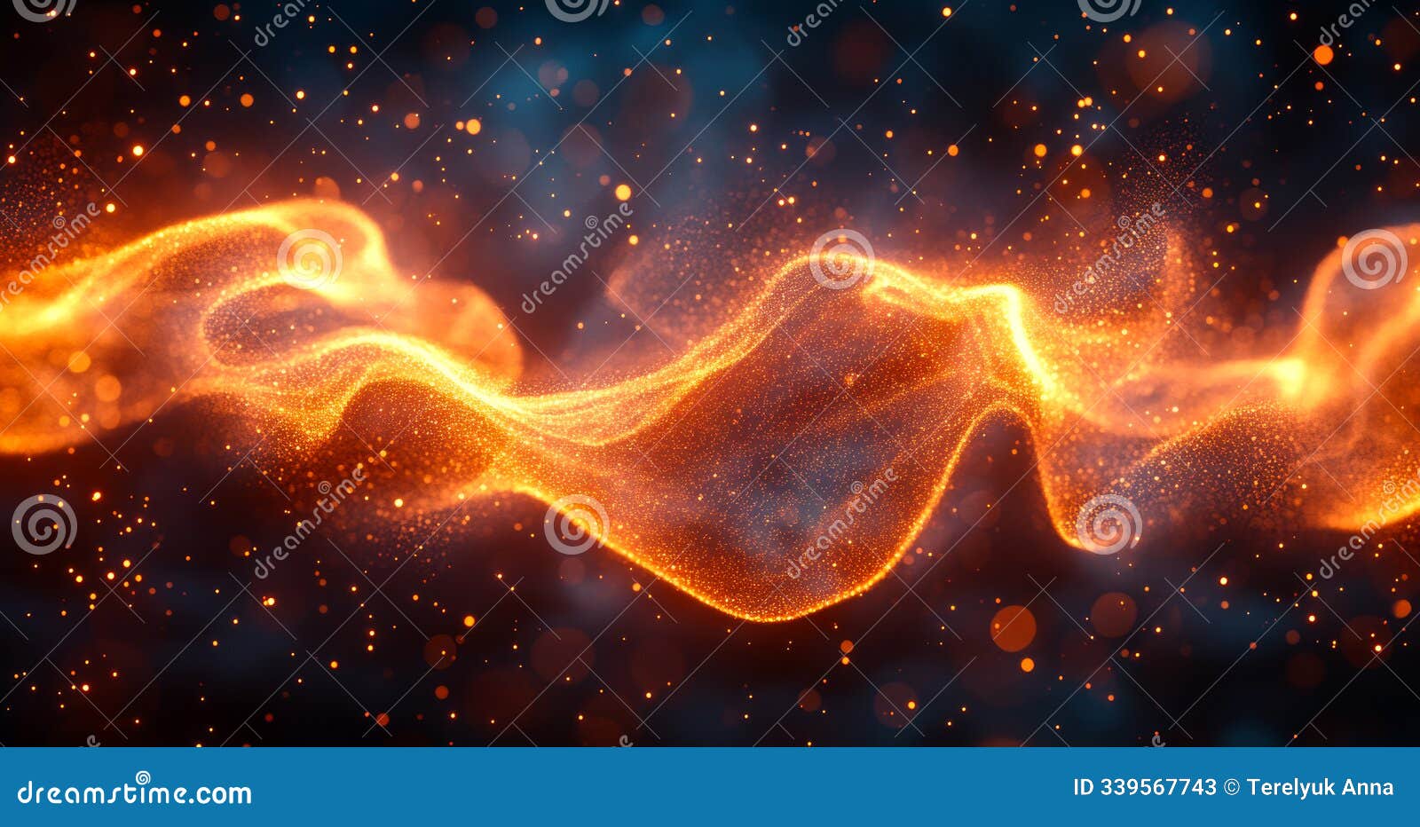 Captivating Orange and Blue Plasma Waves in Motion Stock Image - Image ...
