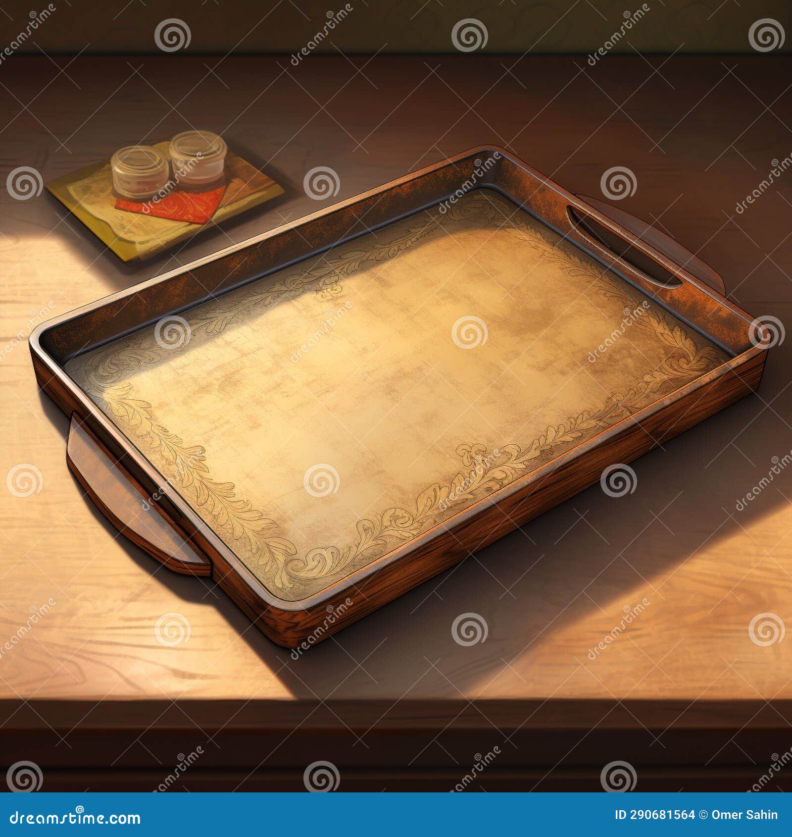 Captivating Paper Tray Design with Rustic Reverie Stock Illustration ...