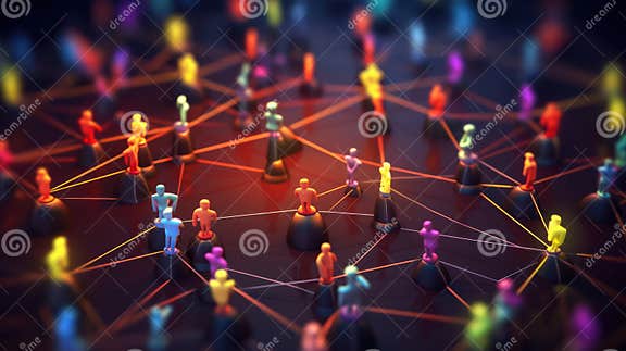 Network Nexus: Exploring the Social Connection Web Stock Image - Image ...