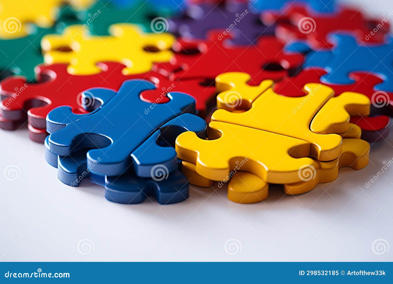 Teamwork Unveiled: Interconnected Puzzle Pieces Stock Image - Image of ...