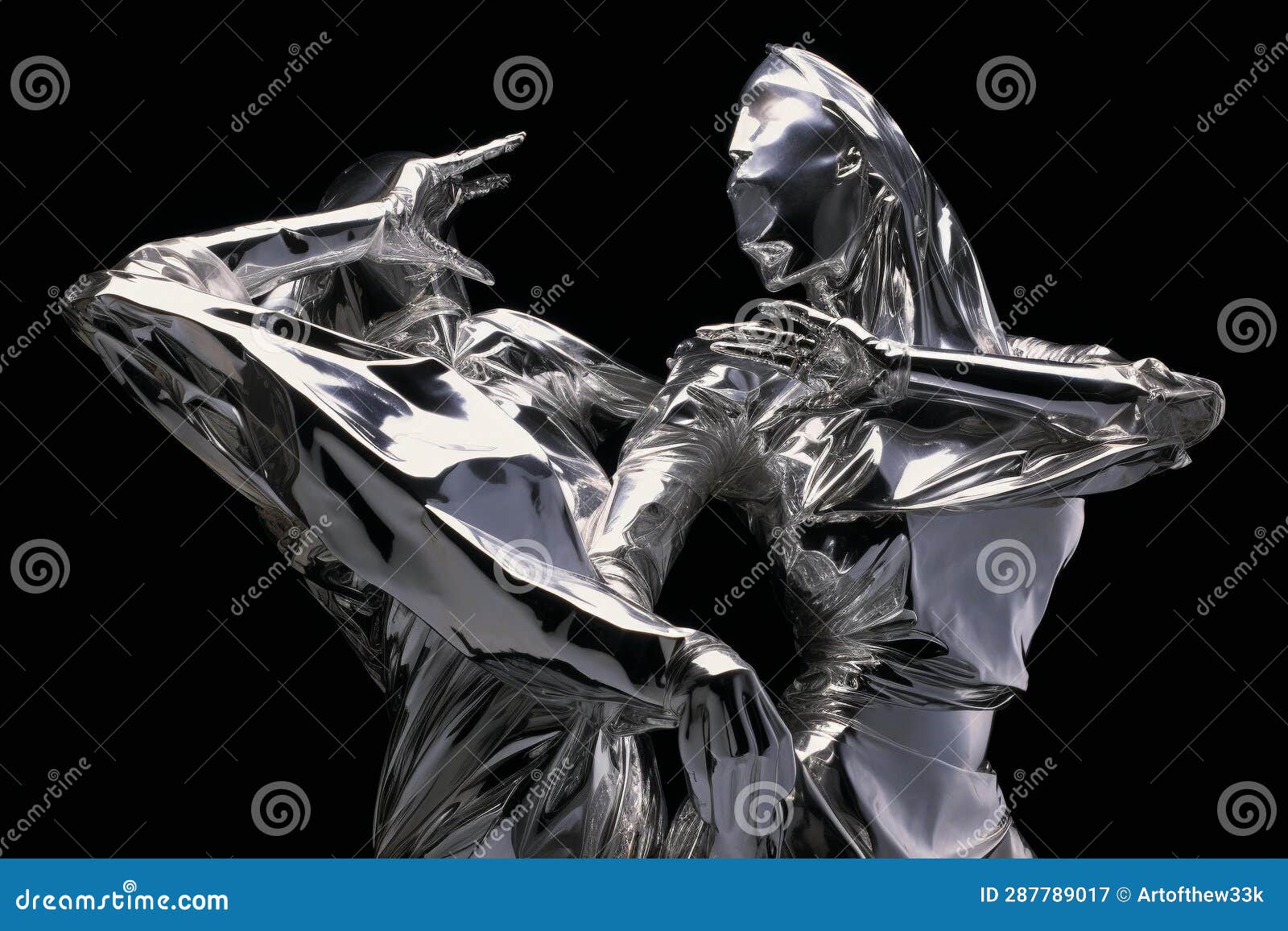 Embracing Unity: Abstract Figures in Organic Harmony Stock Illustration ...