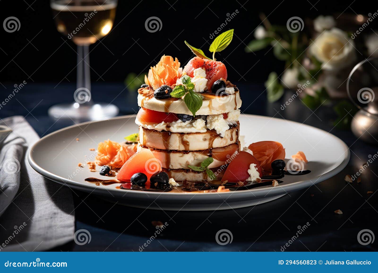 Sumptuous Appetizers and Starters at a Fine Dining Dinner Stock Image ...