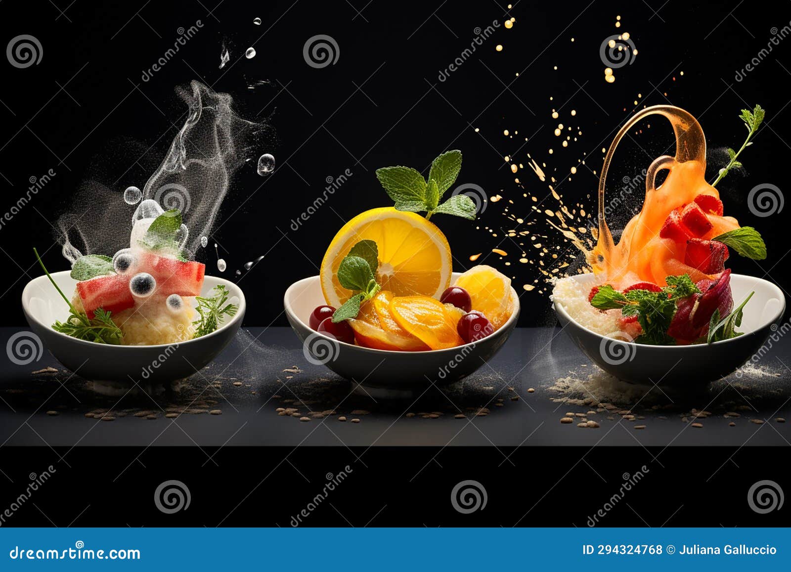 Sumptuous Appetizers and Starters at a Fine Dining Dinner Stock Photo ...