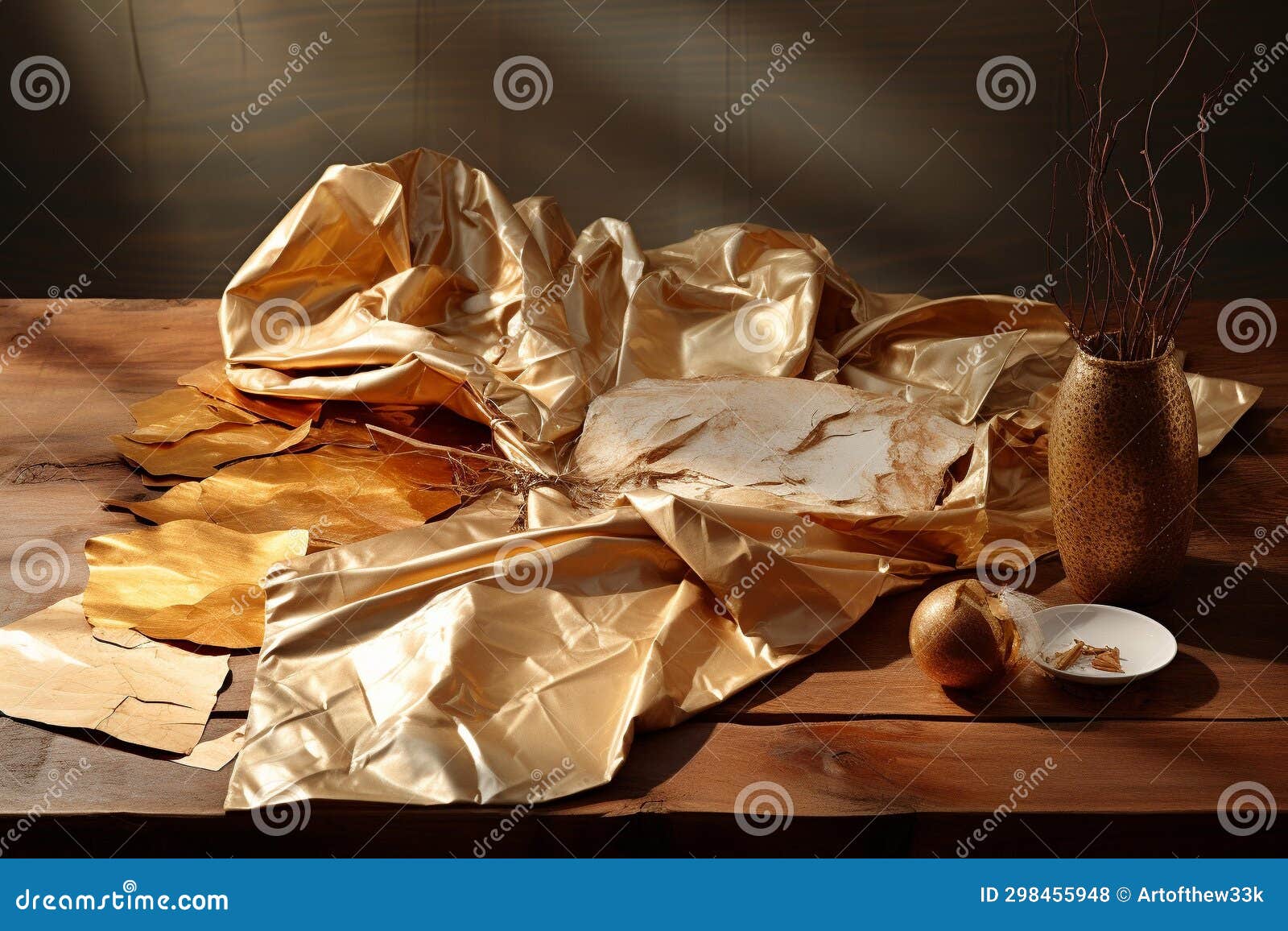 Abstract Collage: Textures, Materials, and Shadows Stock Illustration ...