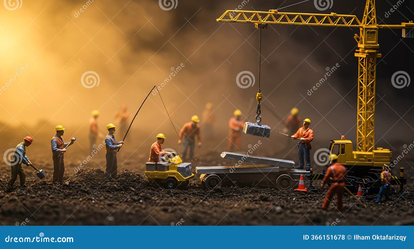 Miniature Construction Workers Installing Computer RAM Stock Image ...
