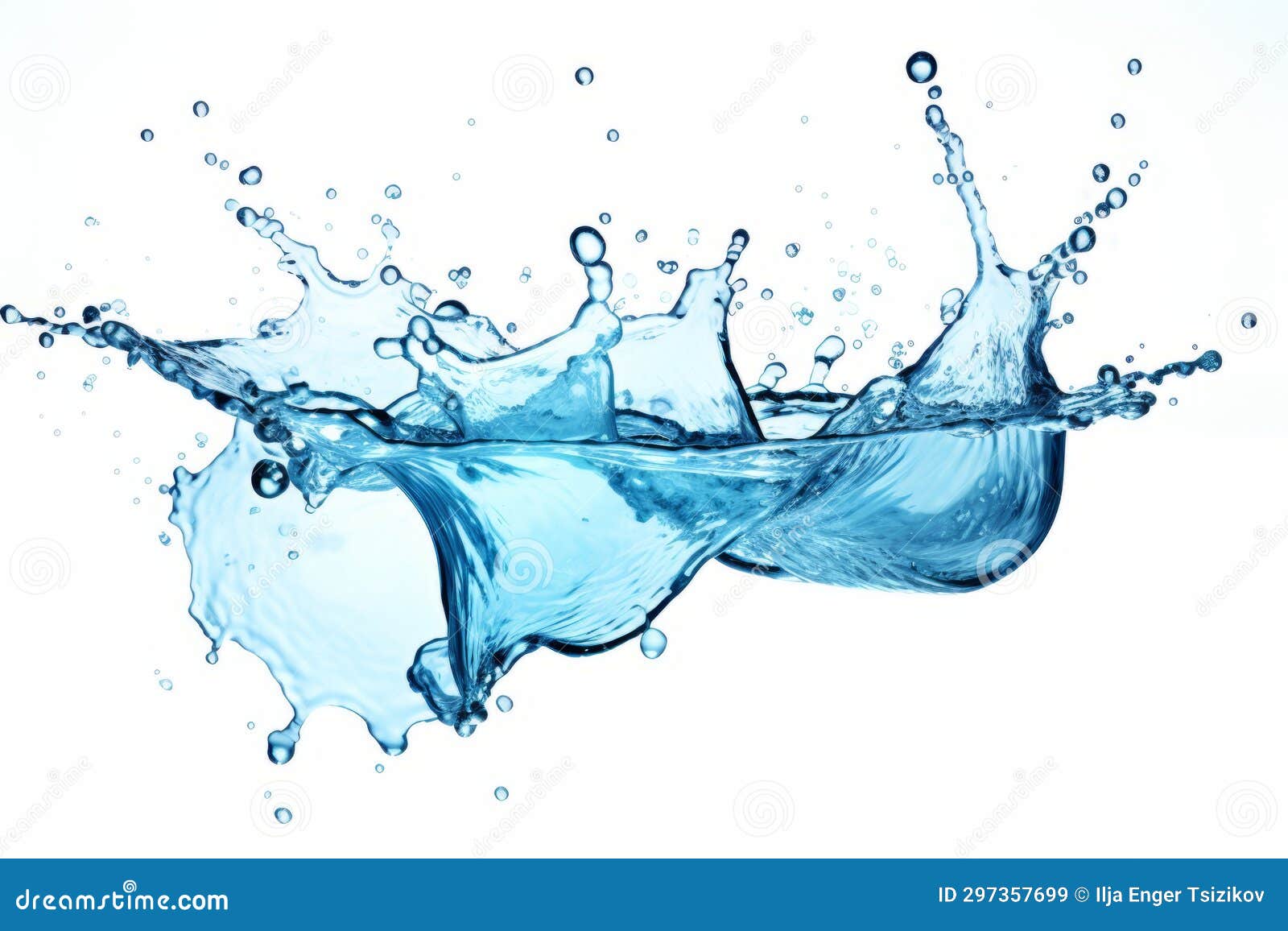 Captivating and Serene Beautiful Splash of Pure Blue Water Isolated on ...