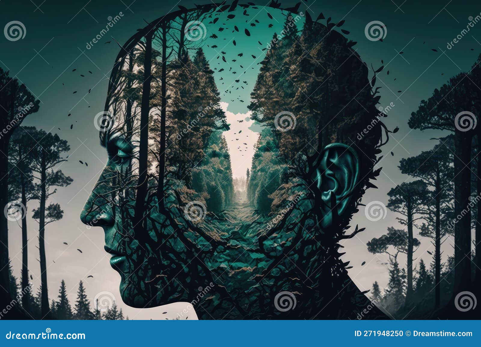 Envisioning the Forest in Your Mind. an Intriguing Illustration for ...